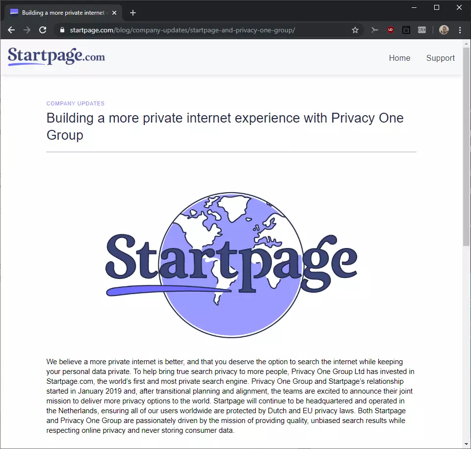 startpage privacy ien groep