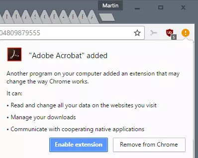 Adobe Acrobat Chrome-Erweiterung