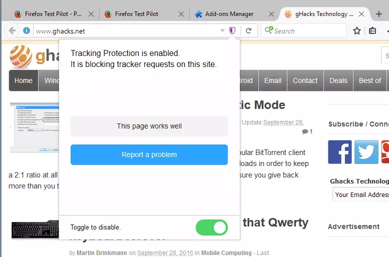 Firefox-trackingbeveiliging