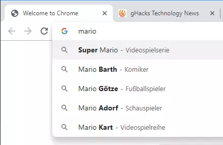 Chrome nessuna immagine suggerimenti ricerca