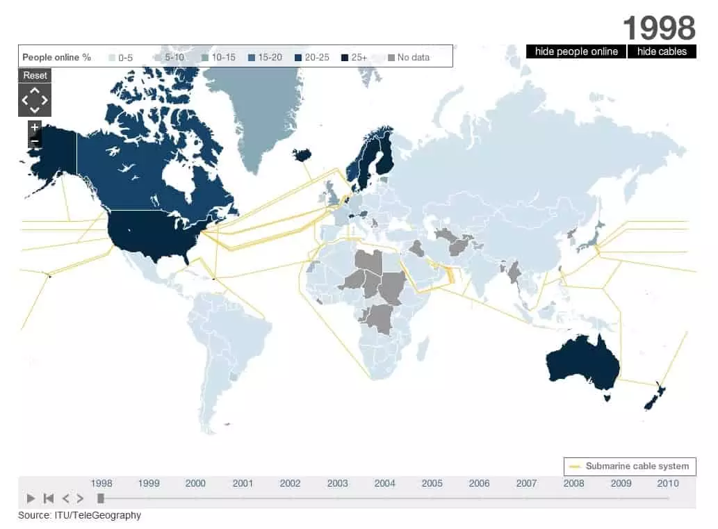 Der weltweite Aufstieg von Breitband - Interaktive Karte