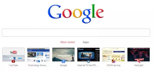 google chrome új lap google kereső
