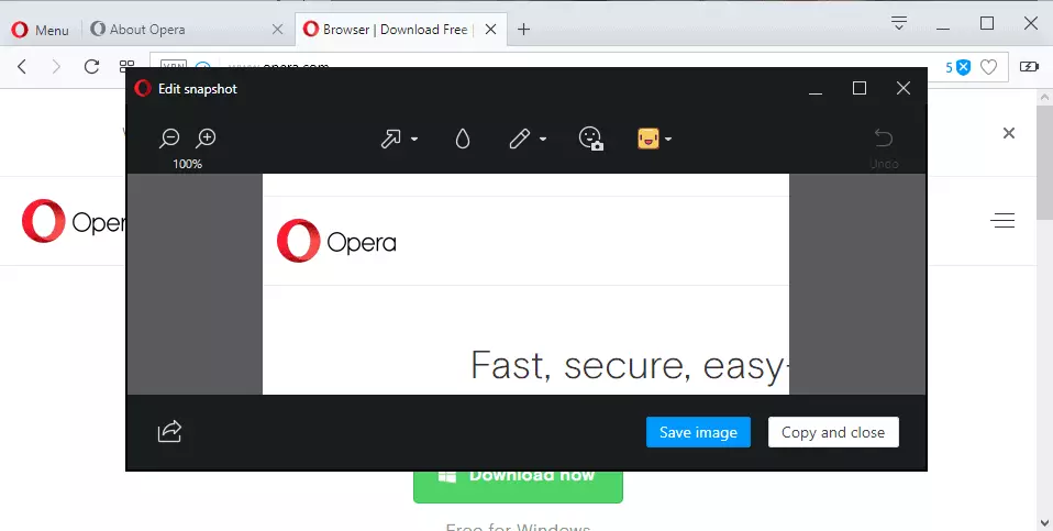 opera snapshot