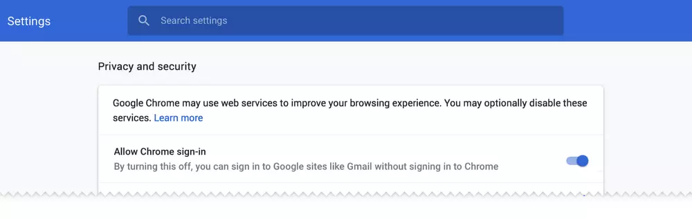 chrome sign-in