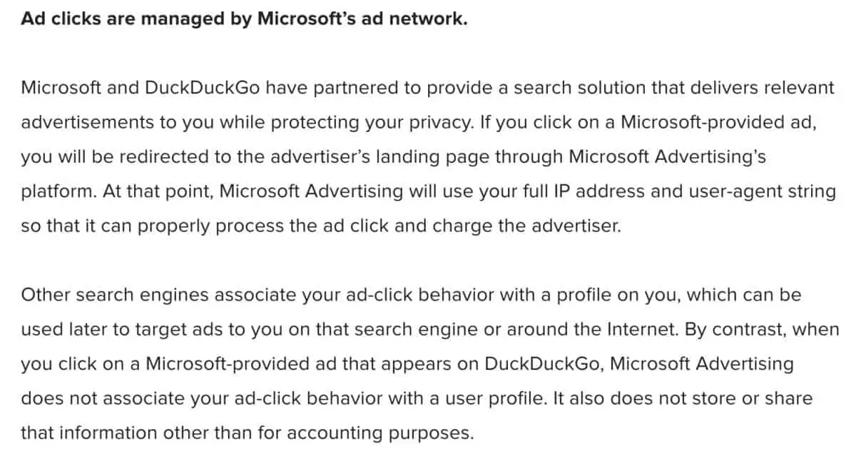 duckduckgo ads privatlivspolitik