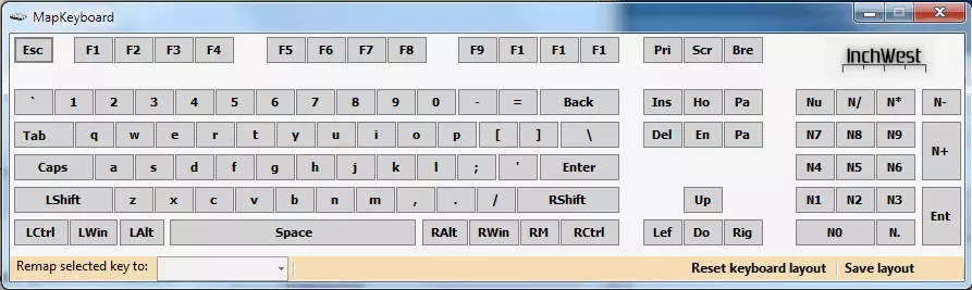 teclado de mapa