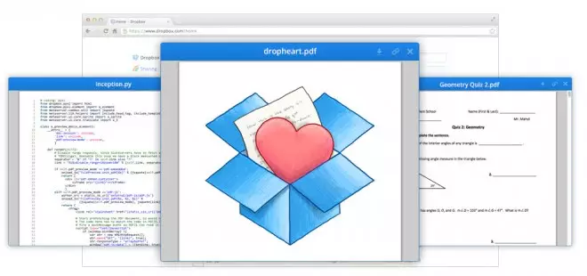 dropbox sawangan dokumén Potret layar