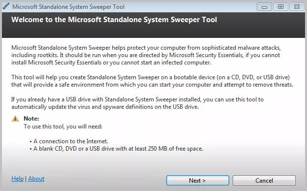 Microsoft Standalone System Sweeper