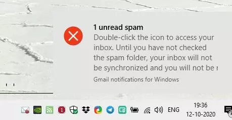 Ffolder sbam Inbox Notifier