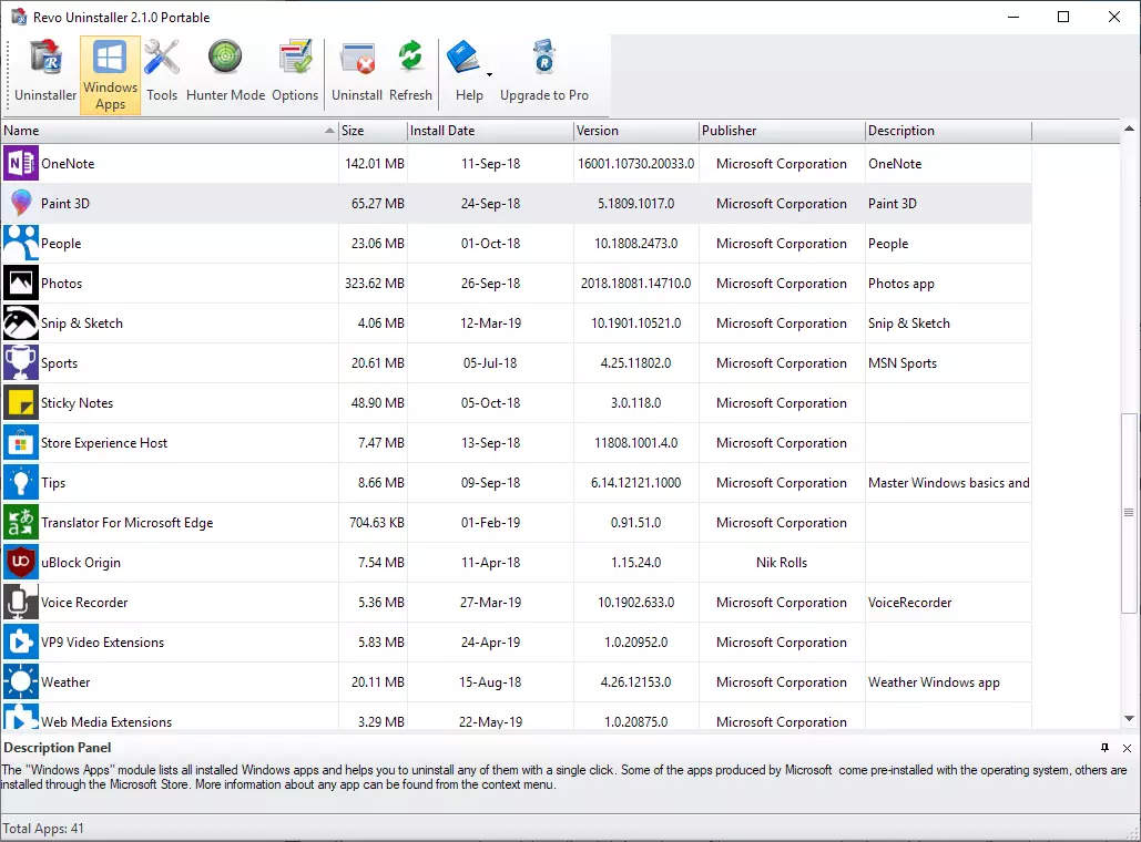 โปรแกรมถอนการติดตั้ง revo ลบแอพ windows