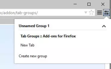 Firefox Tab Gruppen Addon