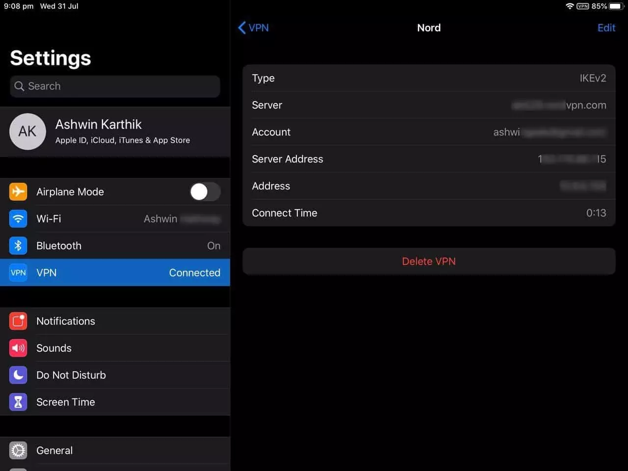 Cara nyiyapake VPN ing iOS kanthi manual IKEv2 siap