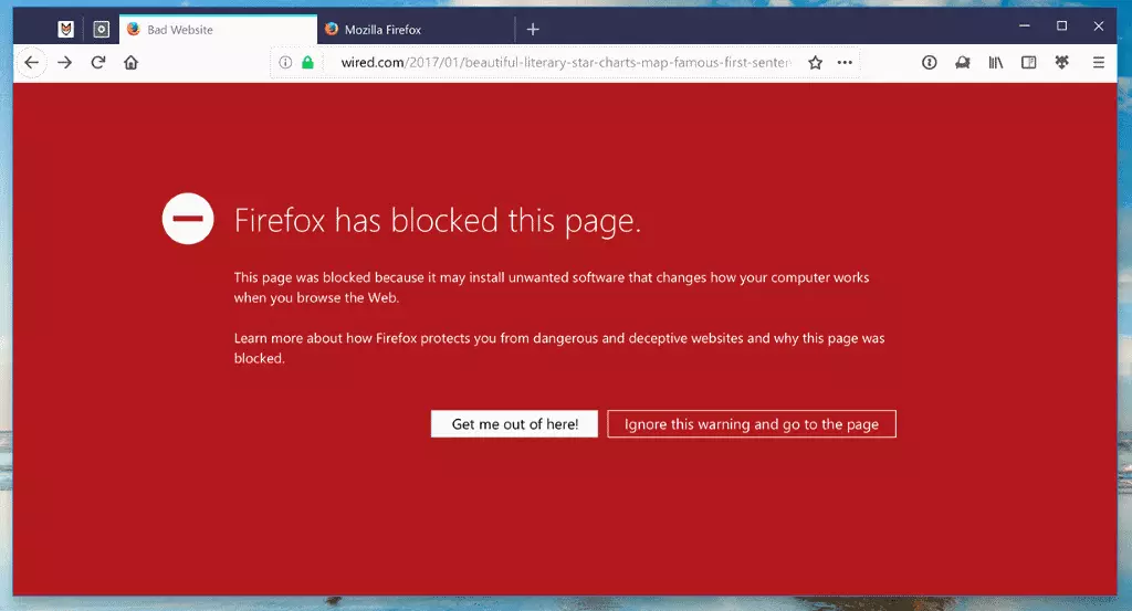 firefox 57 blokkert nettsted