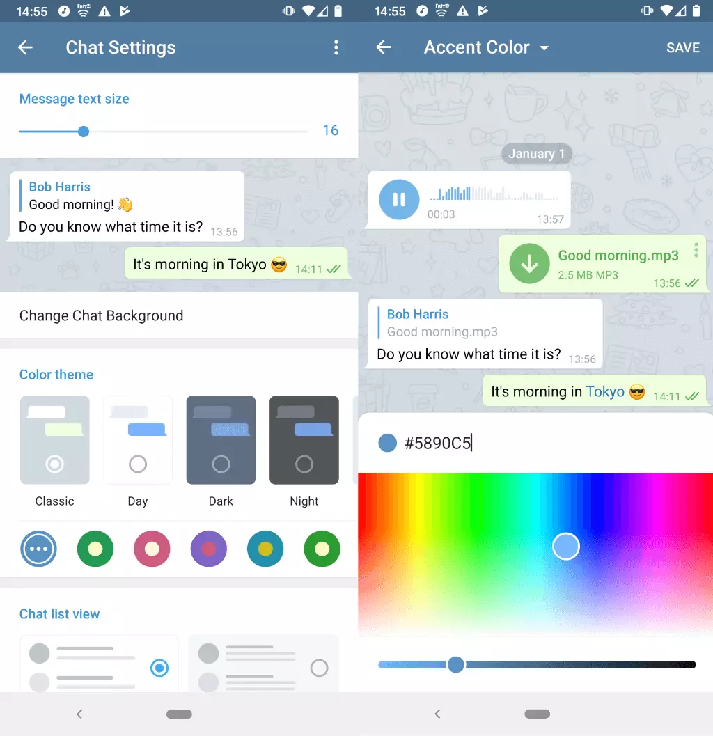 Telegram-fernijing bringt ferbettere tema-bewurker en ferstjoere as online opsje