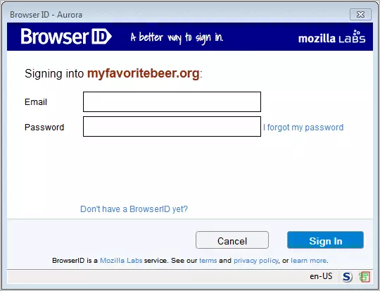 浏览器 ID 登录