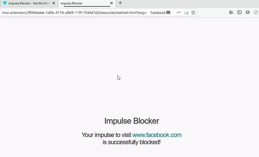 Firefox دىكى Impulse Blocker بىلەن دىققىتى چېچىلىدىغان تور بېكەتلەرنى توسۇڭ