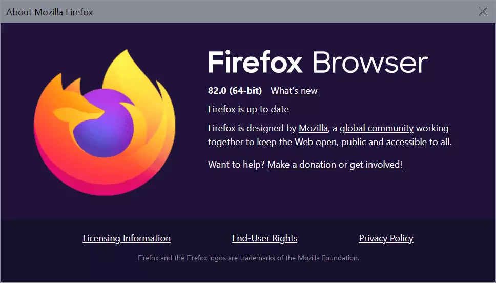 mozila firefox 82