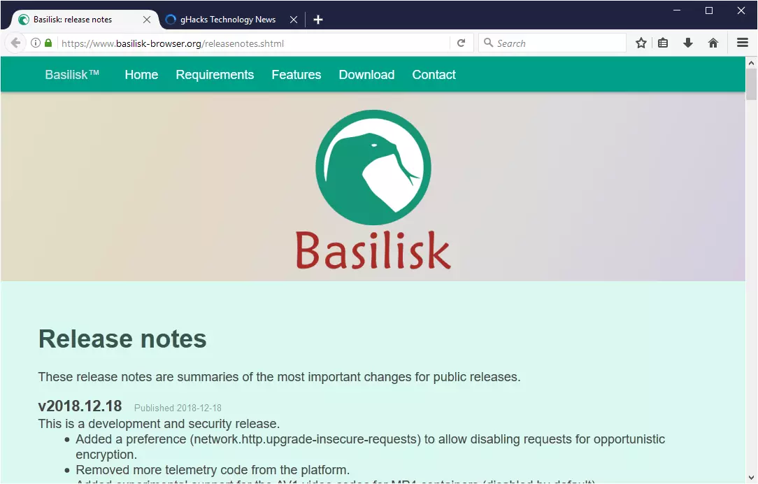 ekstansyon web navigatè basilisk