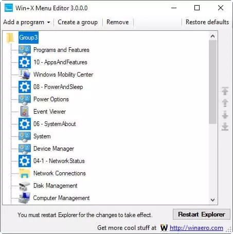 winx menu-editor