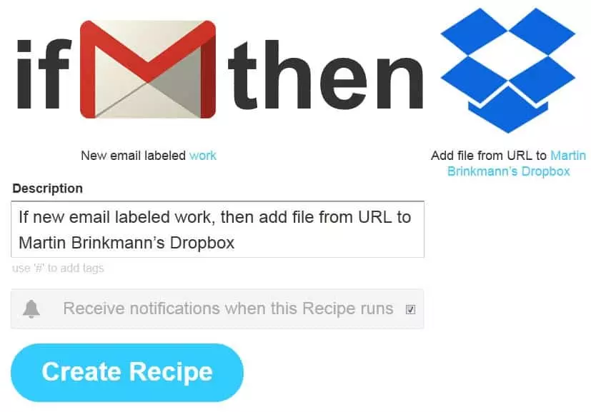 ifttt рецепт