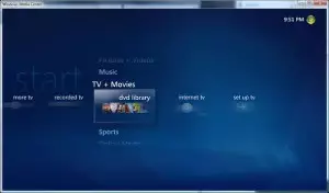 DVD китапханәсе Windows медиа үзәге