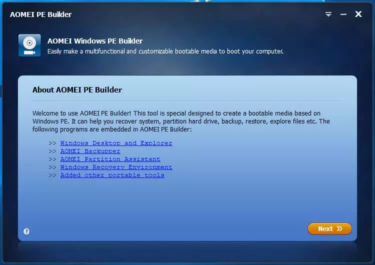 aomei windows pe builder