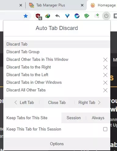 Auto Discard Tab-tillägg för Chrome