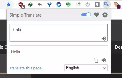 Shtesë e thjeshtë përkthimi për Chrome