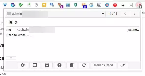 Extensia Gmail Notifier pentru Chrome