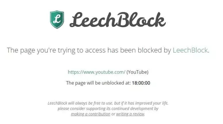 Estensione Leechbolck NG per Chrome