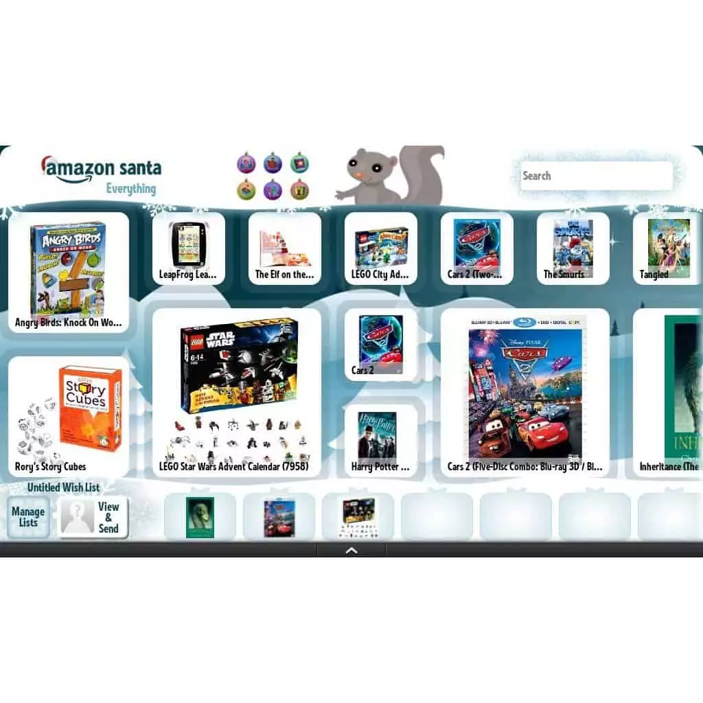 Amazon Santa app ir murgs vecākiem