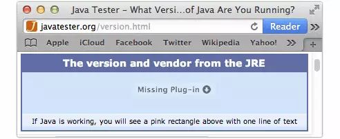 Java chybí plugin