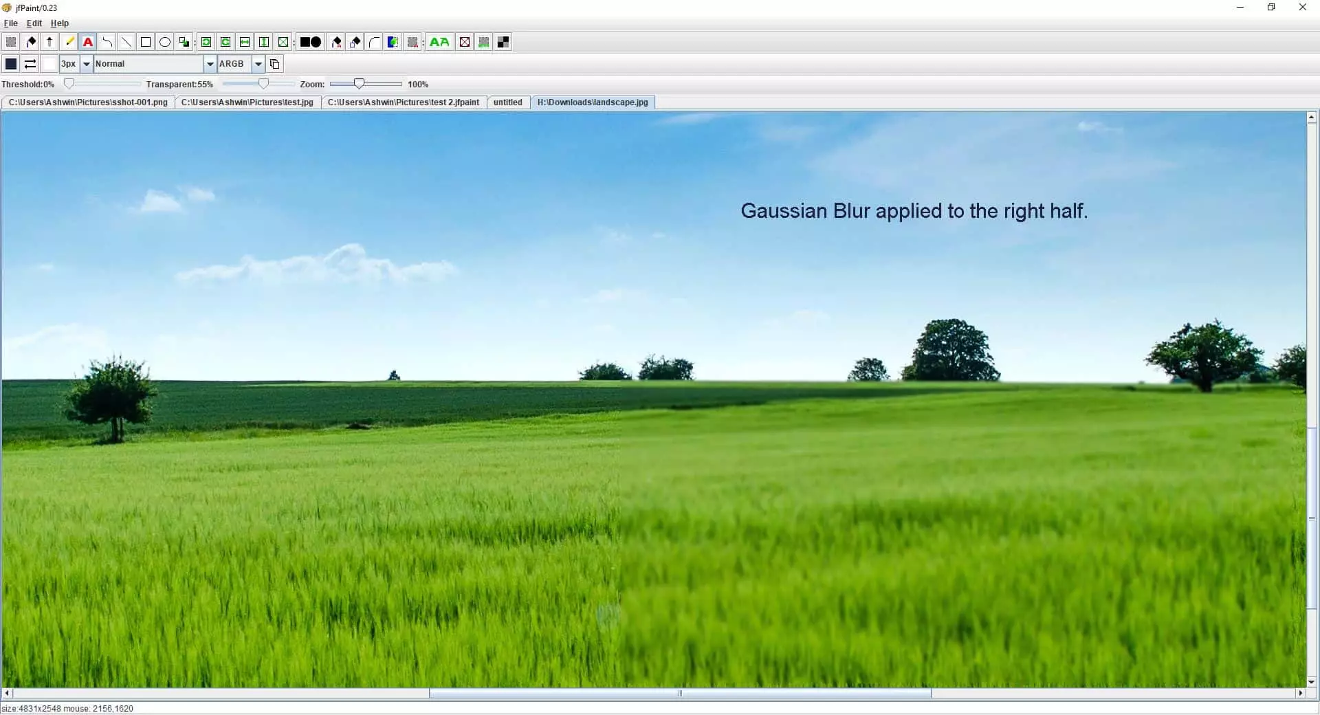 jfPaint je besplatni program za slikanje temeljen na Javi za Windows
