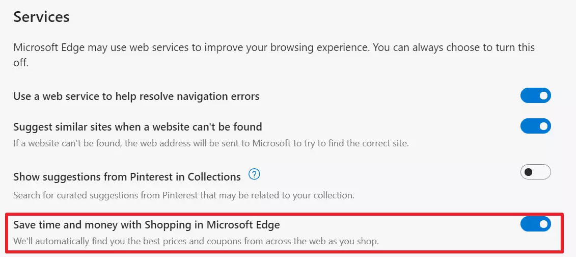 Einkaufen in Microsoft Edge