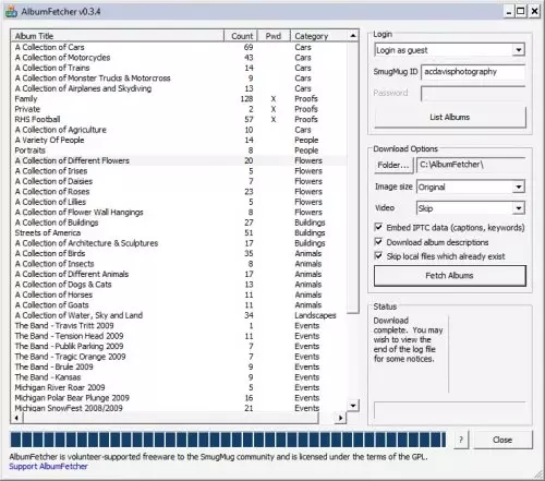 smugmug album downloader