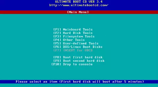 captura de tela do cd de inicialização final