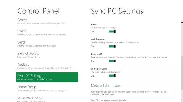 sincronizar configurações do computador