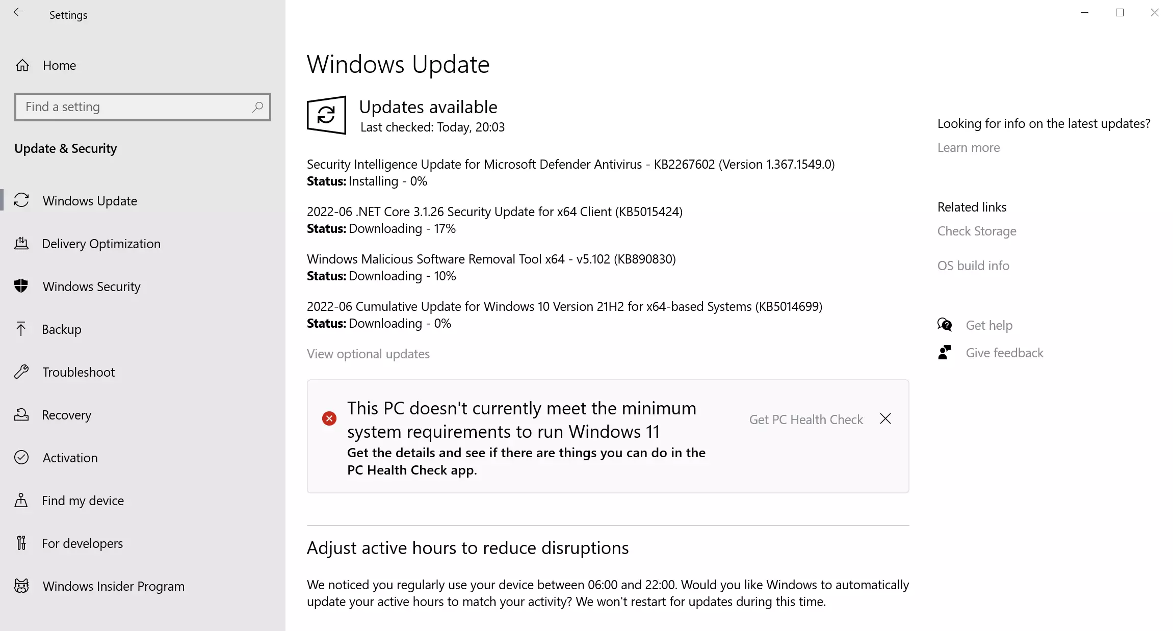 Windows sikkerhedsopdateringer juni 2022