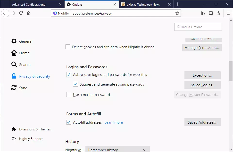 firefox suggest-generator lig-on nga mga password