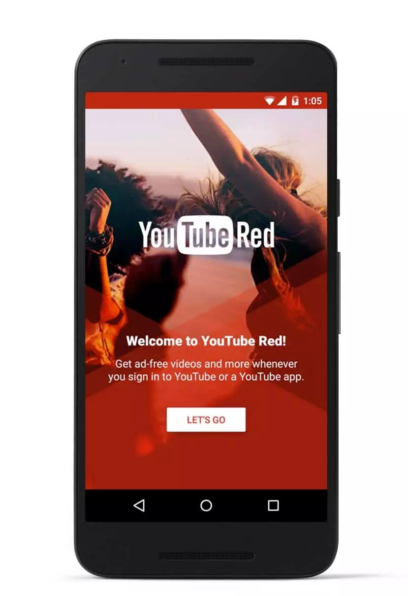 YouTube Red የሞባይል መተግበሪያ