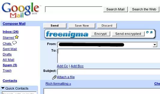 Freenigma kriptogrāfijas pakalpojums