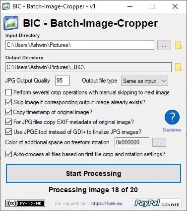 Batch-Image-Cropper estas nova senpaga programo de tondado de bildoj por Vindozo