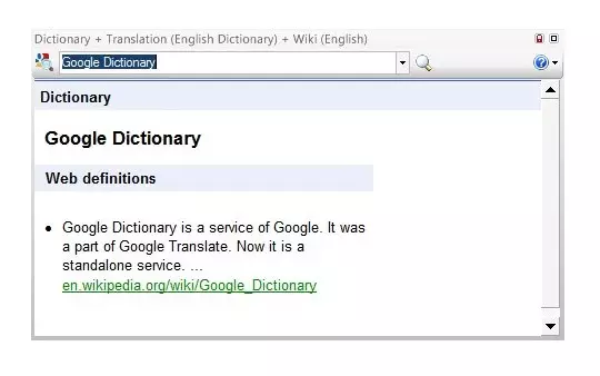 गूगल डिक्शनरी, अनुवाद और परिभाषा सॉफ्टवेयर Dictionary.net