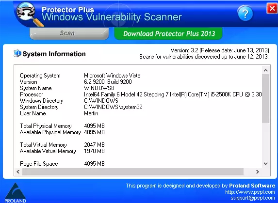 Escáner de vulnerabilidades de Windows