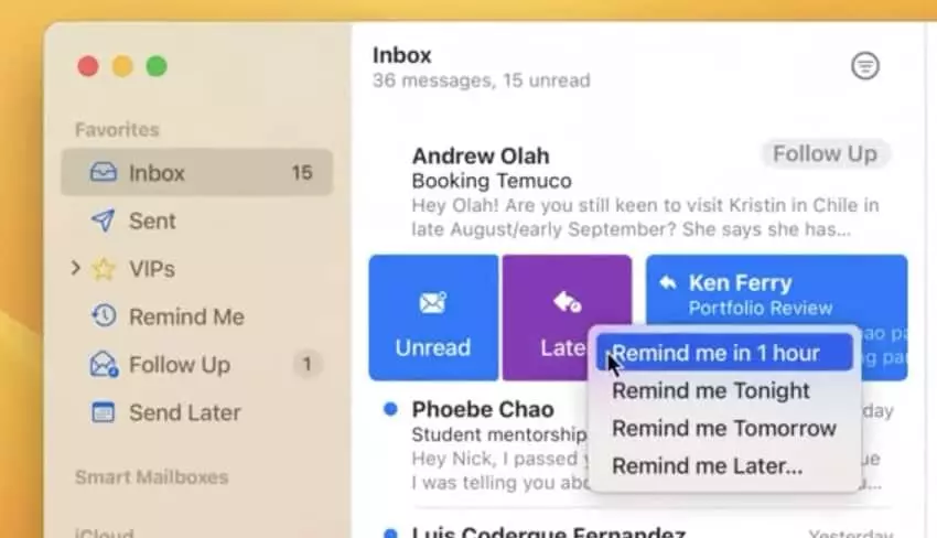 MacOS Ventura Mail app e nkhopotsa