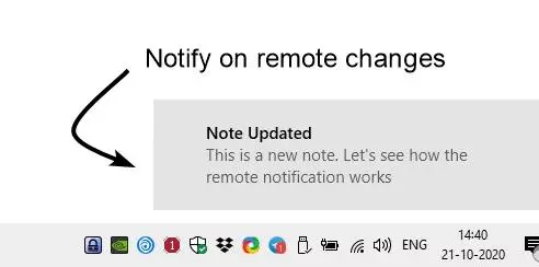 Aggiornamento di Simplenote 2.0 notifica su modifiche remote 2