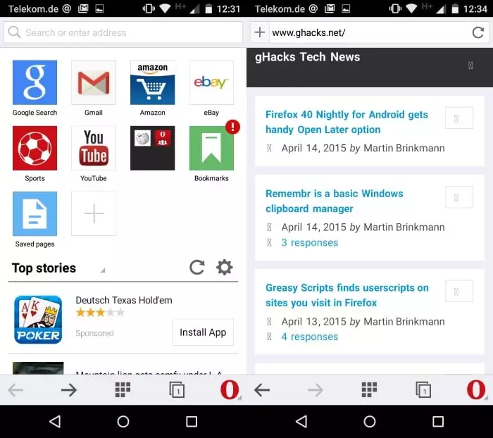 Opera mini fyrir Android