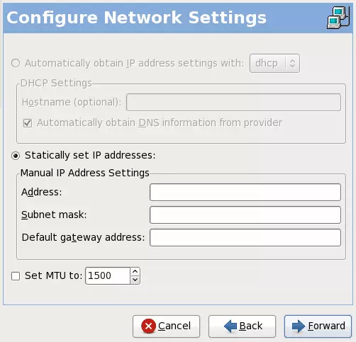 Mga Setting ng Network