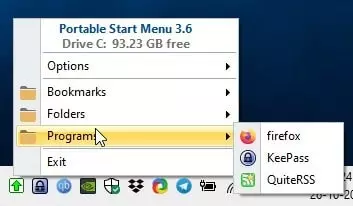 პორტატული Start Menu საქაღალდეები