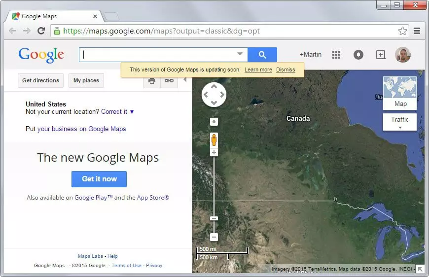 google maps klasiskā versija